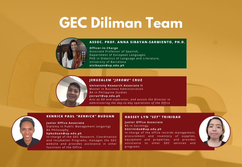 GEC Diliman Team - General Education Center (GEC) Diliman